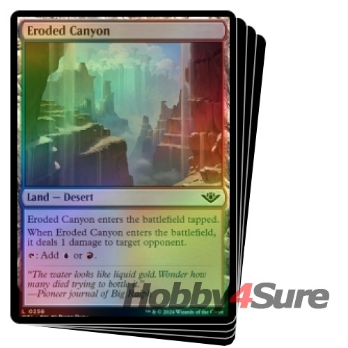 Foil Eroded Canyon X4 M/NM Magic: The Gathering MTG Outlaws Of Thunder ...