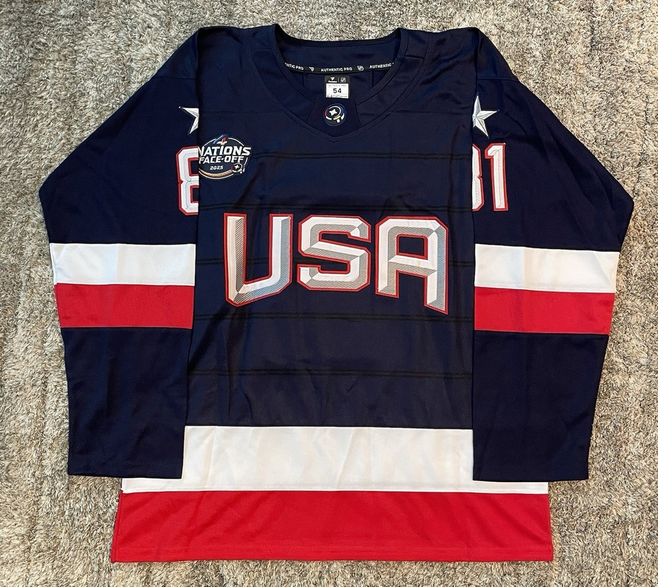 Kyle Connor Signed Team USA Four Nations Jersey Beckett COA 4 Nations ...