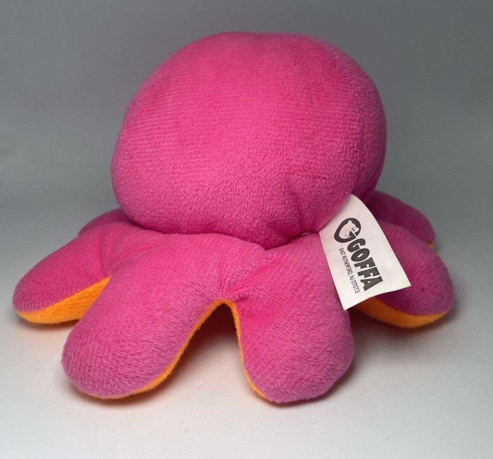 Goffa Pink And Orange Mini Octopus Plush Smiling Stuffed Animal Toy ...