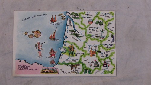 CHROMO ANCIEN TOBLER LE TOUR DE FRANCE DE TOBY SUD OUEST 1950 3 IMAGE ...