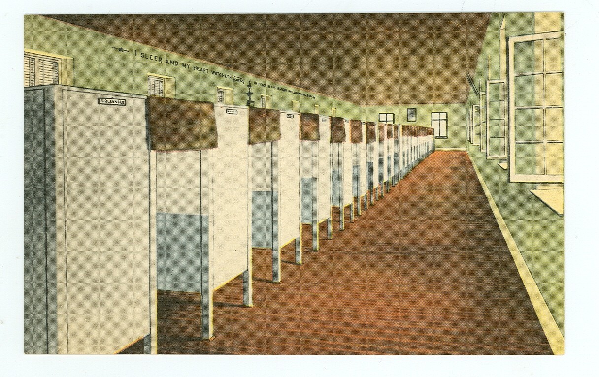 TRAPPIST,KENTUCKY-OUR LADY OF GETHSEMANI-LINEN-MONASTIC DORMITORY-(KY ...