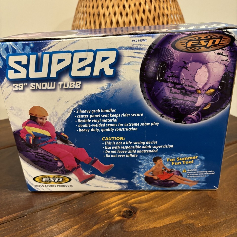 ESP Emsco 39" Super Snow Tube Sled Summer Pool Float Raft - Purple ...