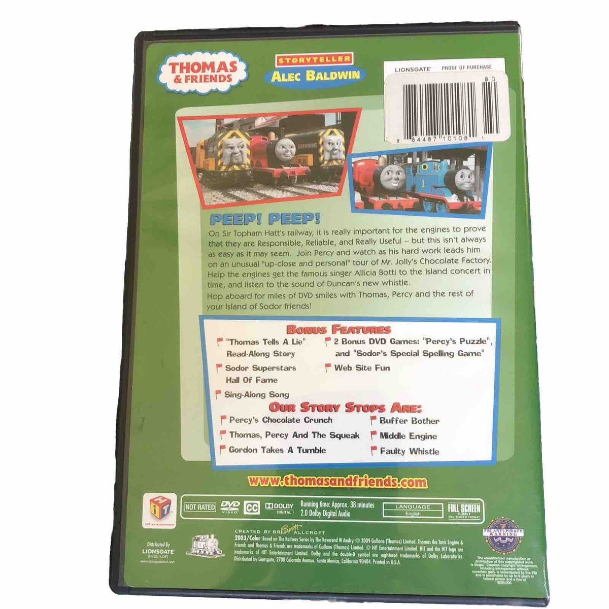 Thomas And Friends Percys Chocolate Crunch Dvd