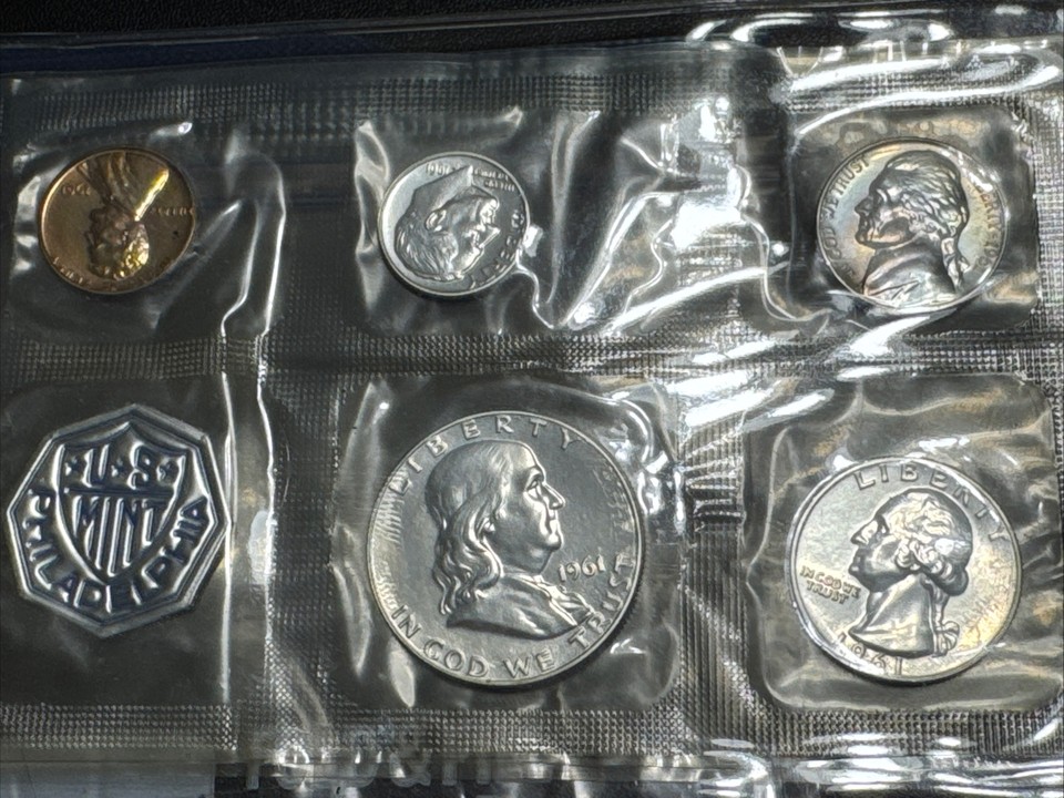 Lot of 4 US Mint Proof Sets 1960, 1961, 1962, 1963 No Boxes Unopened ...