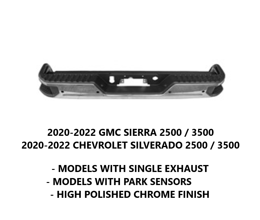 NEW Complete Rear Bumper Assembly For 2020-2022 Sierra Silverado 2500 / ...