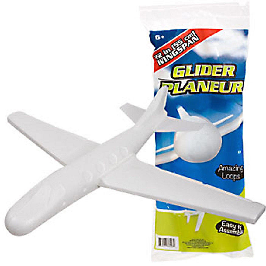 Lot of 4 Foam Glider Plane 22" Wingspan Hand Launched Easy Set Up Loops ...