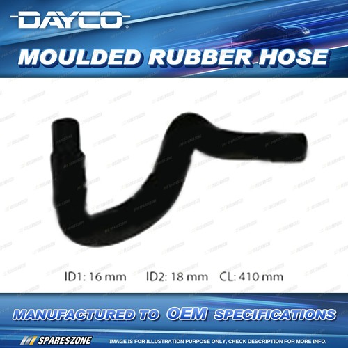 Dayco Heater Hose for Toyota Hilux VZN167R 3.4L V6 DOHC 24V MPFI 410mm ...