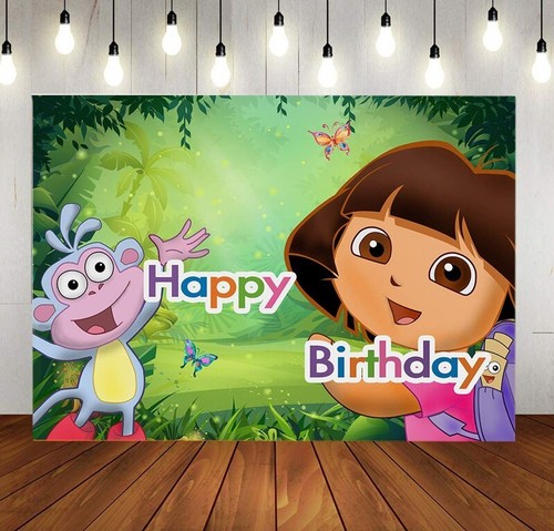 1.5M Dora the Explorer Poster Banner Backdrop Birthday Party Decoration ...