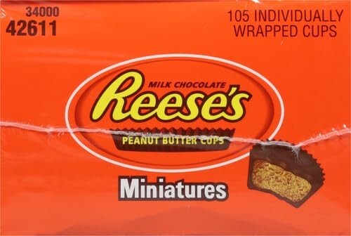 105 Pcs REESE'S Miniatures Milk Chocolate Peanut Butter Cups Candy ...