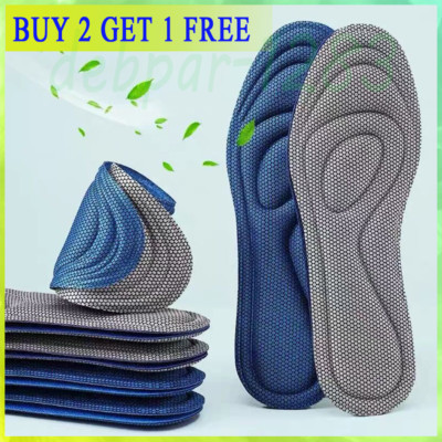 Memory Foam Shoe Insoles For Men Women Running Trainer Inner Soles Foot ...