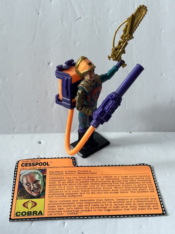 GI JOE COBRA CESSPOOL 100% COMPLETE W/FILE CARD ARAH Near MINT 1992 | eBay