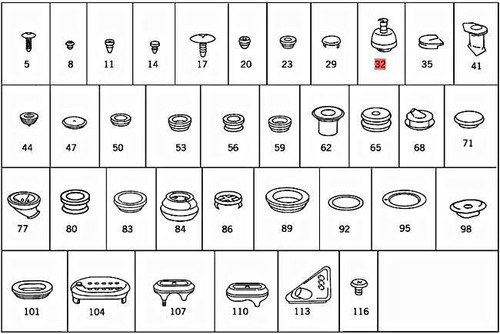 Genuine MERCEDES C140 R230 S210 W140 W210 W220 Grommet 0029970686 | eBay