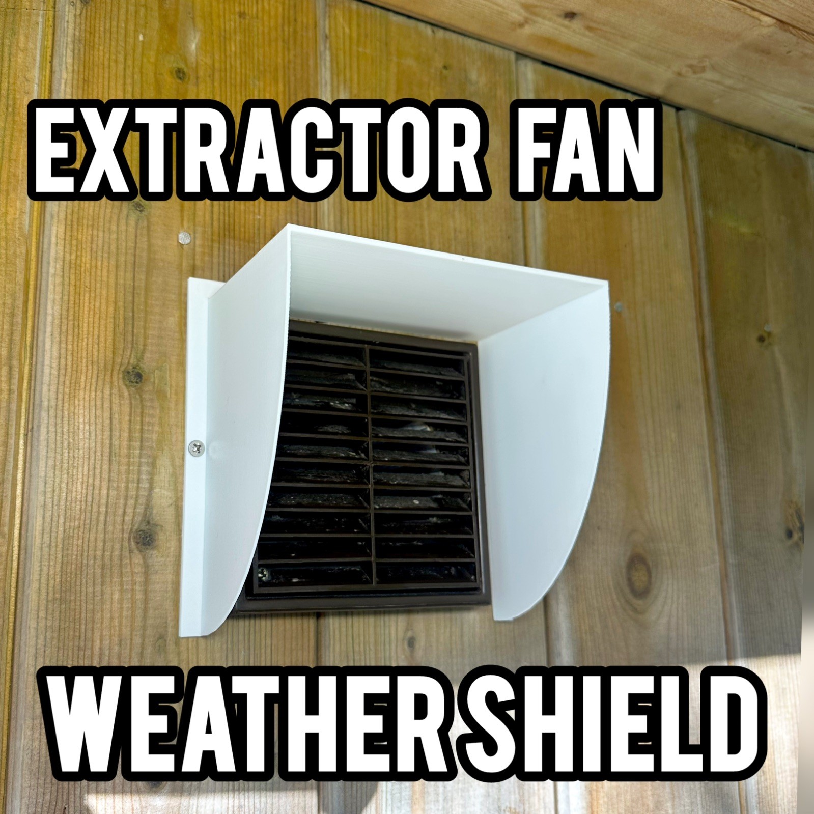 Extractor fan / Vent Universal weather shield wind rain cover cowl ...