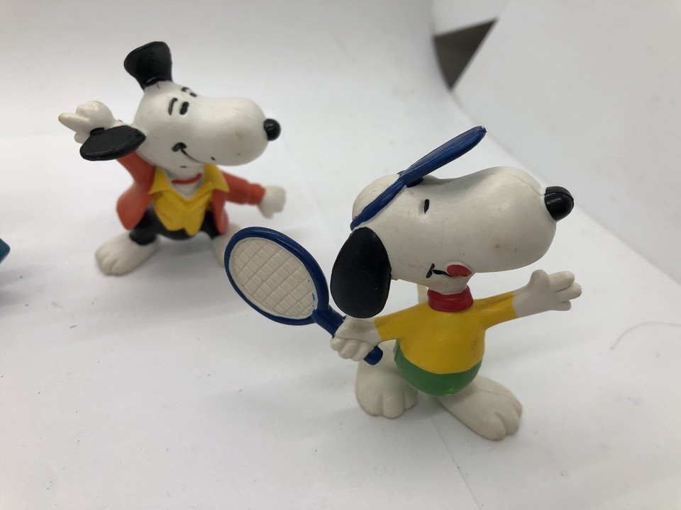 Snoopy Peanuts disco sports vintage PVC figurine lot | eBay