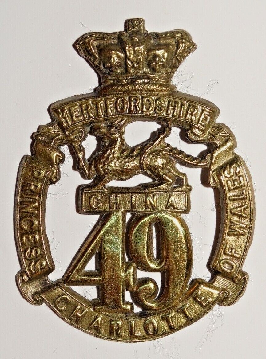 BRITISH MILITARY CAP BADGES, The 49th Hertfordshire Regiment of Foot ...