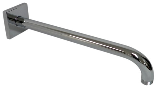 Grohe 27489000 12-inch Rain Shower Arm with Square Flange in Starlight ...