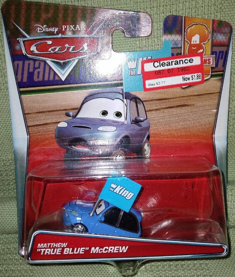 Disney Pixar Cars Race sports network Matthew True Blue McCrew Die Cast ...