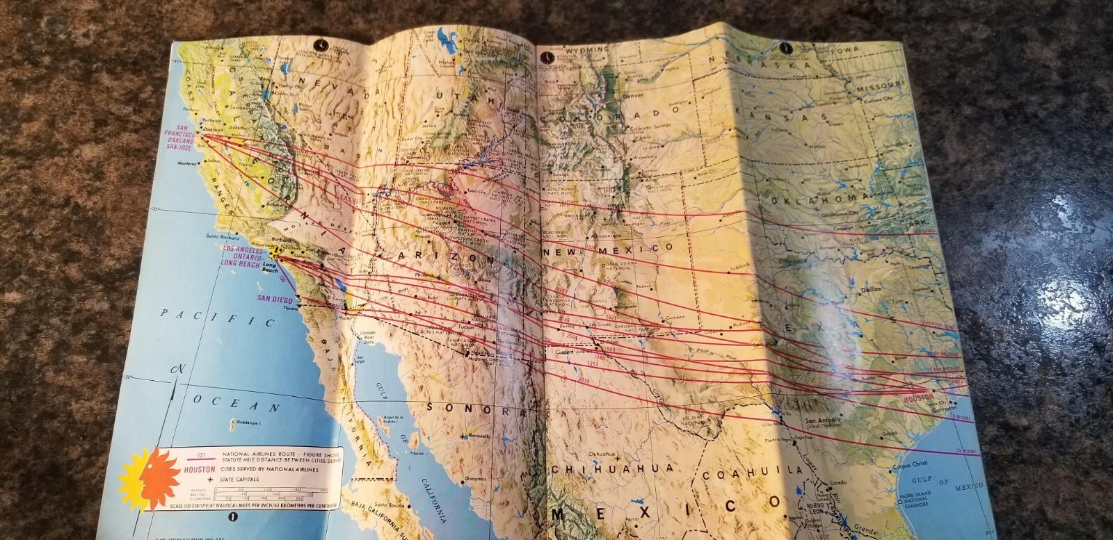 1958 National Airlines Route Map Domestic/International | eBay