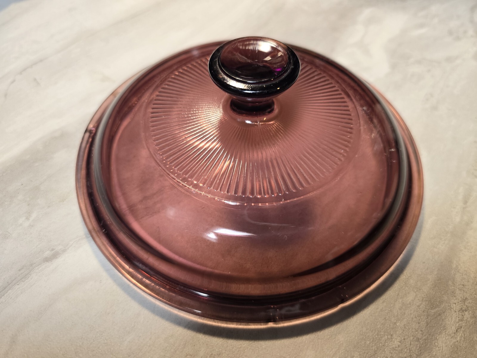 Pyrex VISION WARE Cranberry Glass LID V-1-C Fits 1L Vision Ware 6 ...