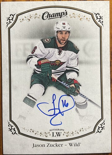 2015-16 Upper Deck Champ’s Autographs Jason Zucker #64 Minnesota Wild ...