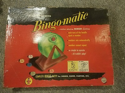 Vintage BingoMatic Bingo Game Transogram Company Bingomatic Dispenser ...