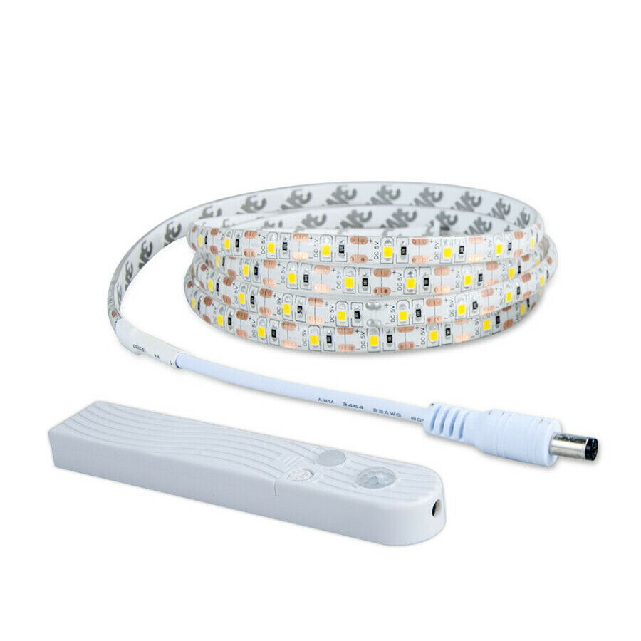 PIR Motion Sensor LED Strip Light 1M 2M 3M Battery Powered Activated ...