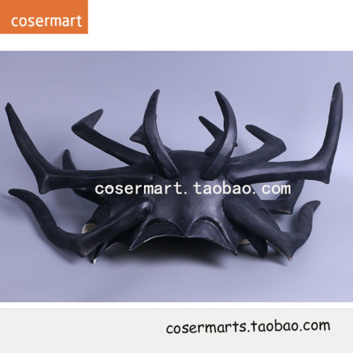 2017 Thor 3 Hela Helmet Latex Adult Cosplay Mask Props Evil Horn Hat ...