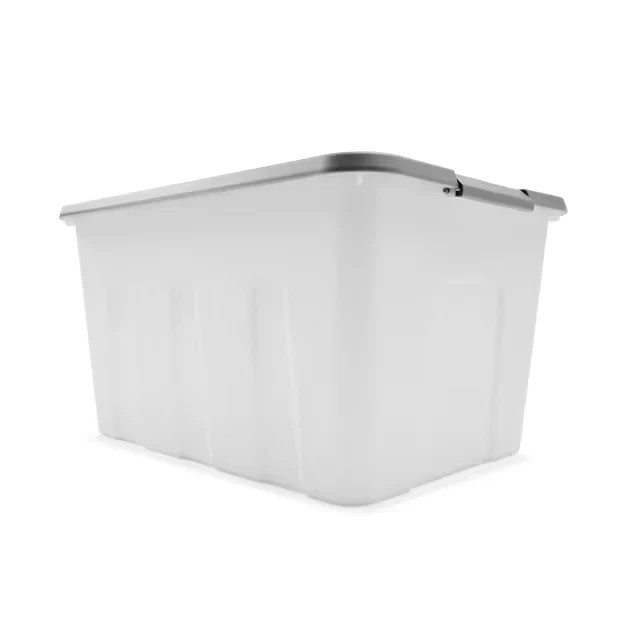 Large Storage Box Heavy Duty Plastic Tub Stackable Lid Organiser ...