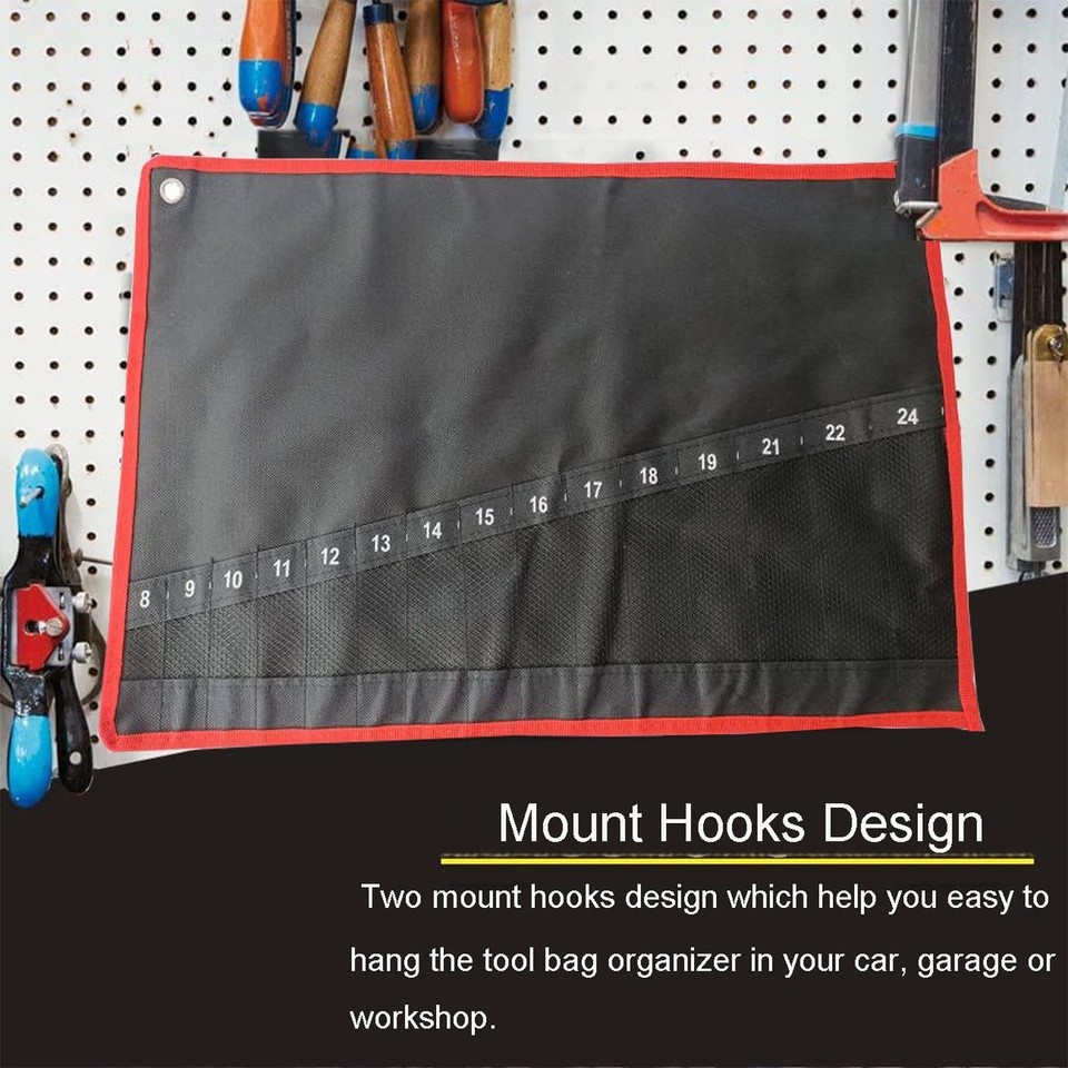 Wrench Organizer, Small Wrench Tool Roll Up Pouch, Ratchet Wrench ...