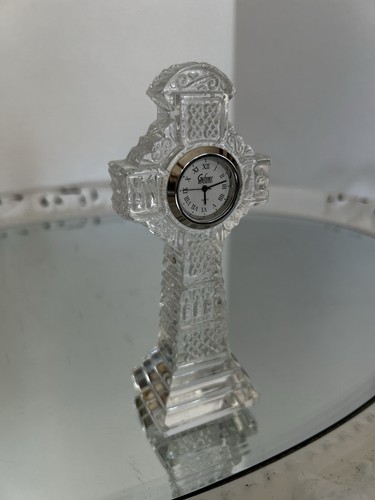 Galway Irish Crystal Celtic Cross with Clock 6” High | eBay