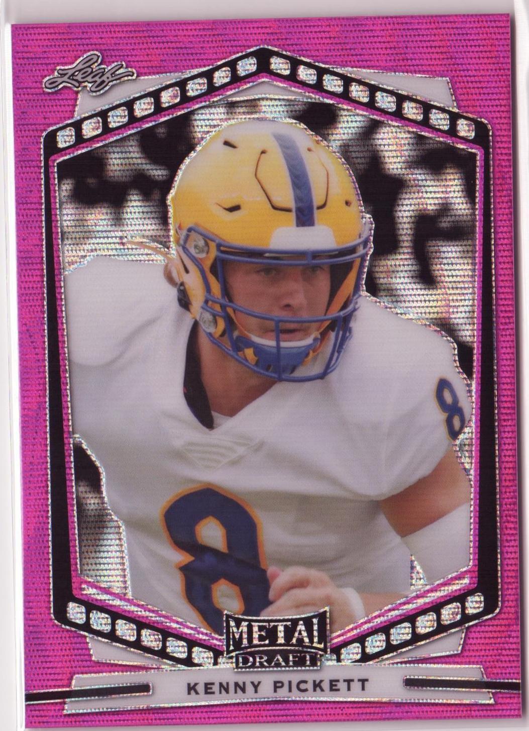 2022 Leaf Draft - Metal Portrait Kenny Pickett #P-KP1 Pink Wave (RC ...