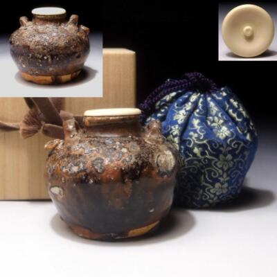 Tea Caddies - Japanese Old Seto Pottery Ware Tea