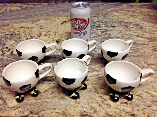 Soccer football set of six tea cups | eBay