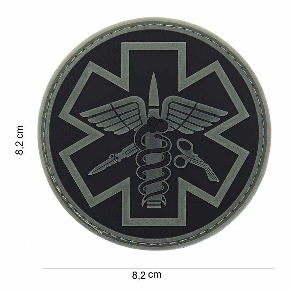 3D Rubber Patch Paramedic Rettung Sanitäter Arzt Abzeichen Ø 8 cm ...