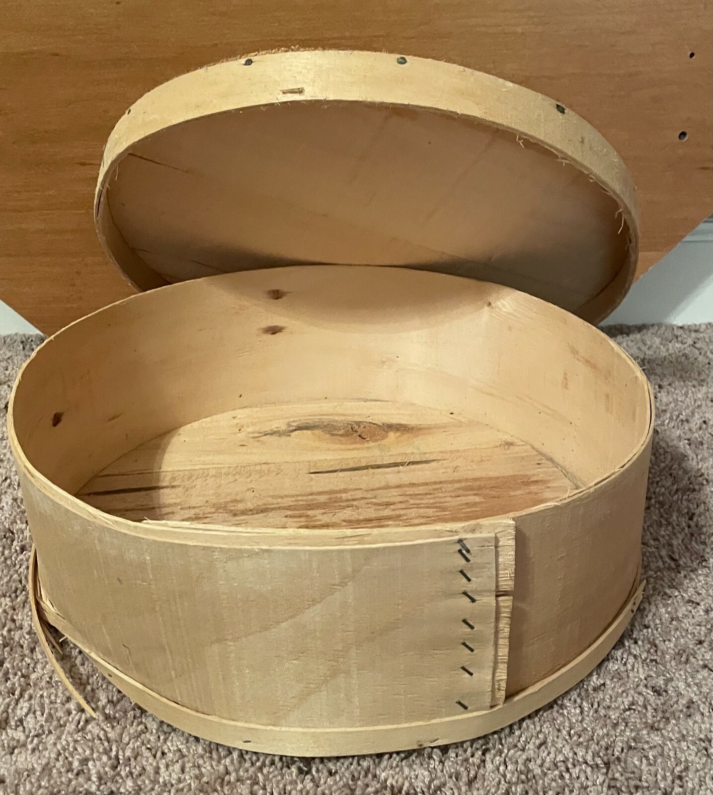 Authentic Round Wooden Cheese Box with Lid | eBay