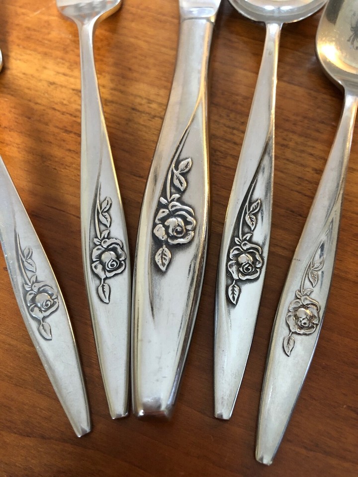 Oneida Deluxe LASTING ROSE Glossy Stainless Flatware - Choice | eBay