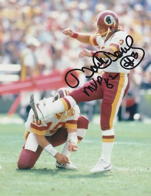 MARK MOSELEY WASHINGTON REDSKINS NFL MVP 1982 ACTION SIGNED 8x10 | eBay