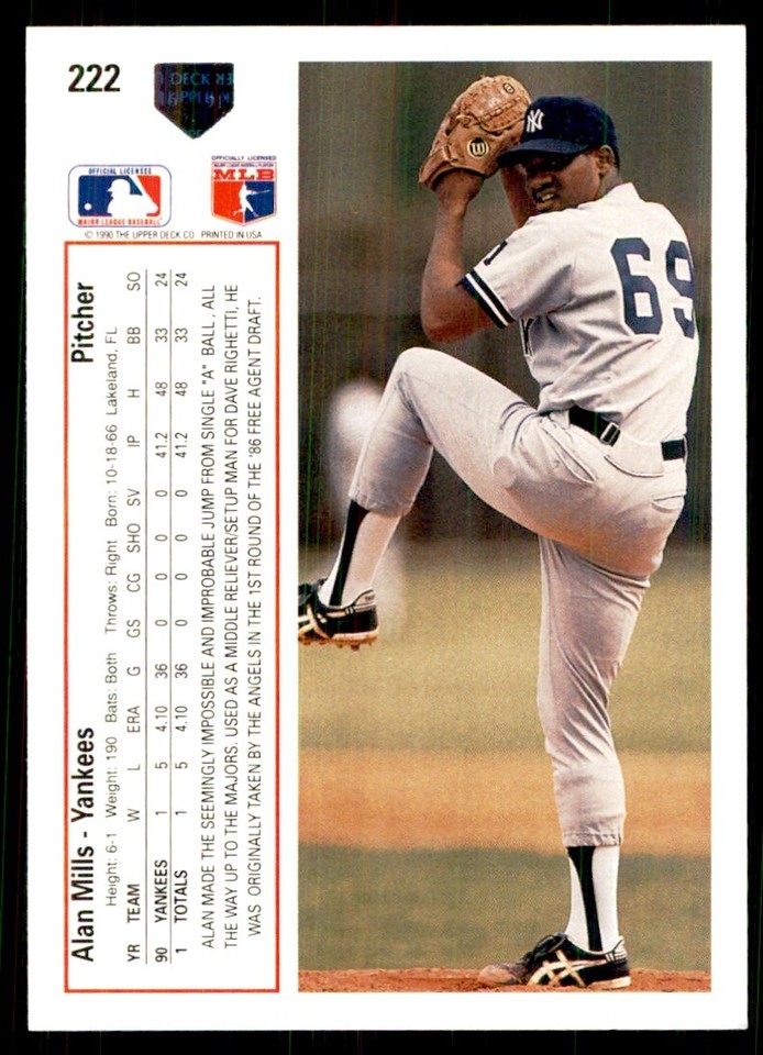 1991 Upper Deck Alan Mills Baseball Cards #222 | eBay