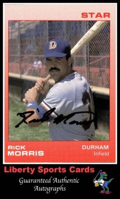 1988 Star Rick Morris #15 Authentic Autographed Card Durham Bulls | eBay
