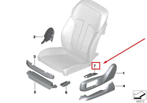 NEW BMW 7 G11, G12 REAR LEFT SEAT RAIL TRIM 52107990311 7990311 | eBay