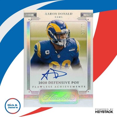 2024 Panini Flawless Aaron Donald Flawless Achievements AUTO /15 SILVER ...