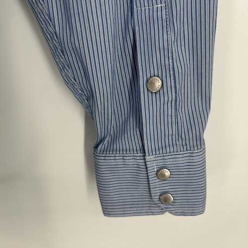 Armani Exchange Shirt Mens Extra Large Blue Striped Slim Fit Cotton | eBay
