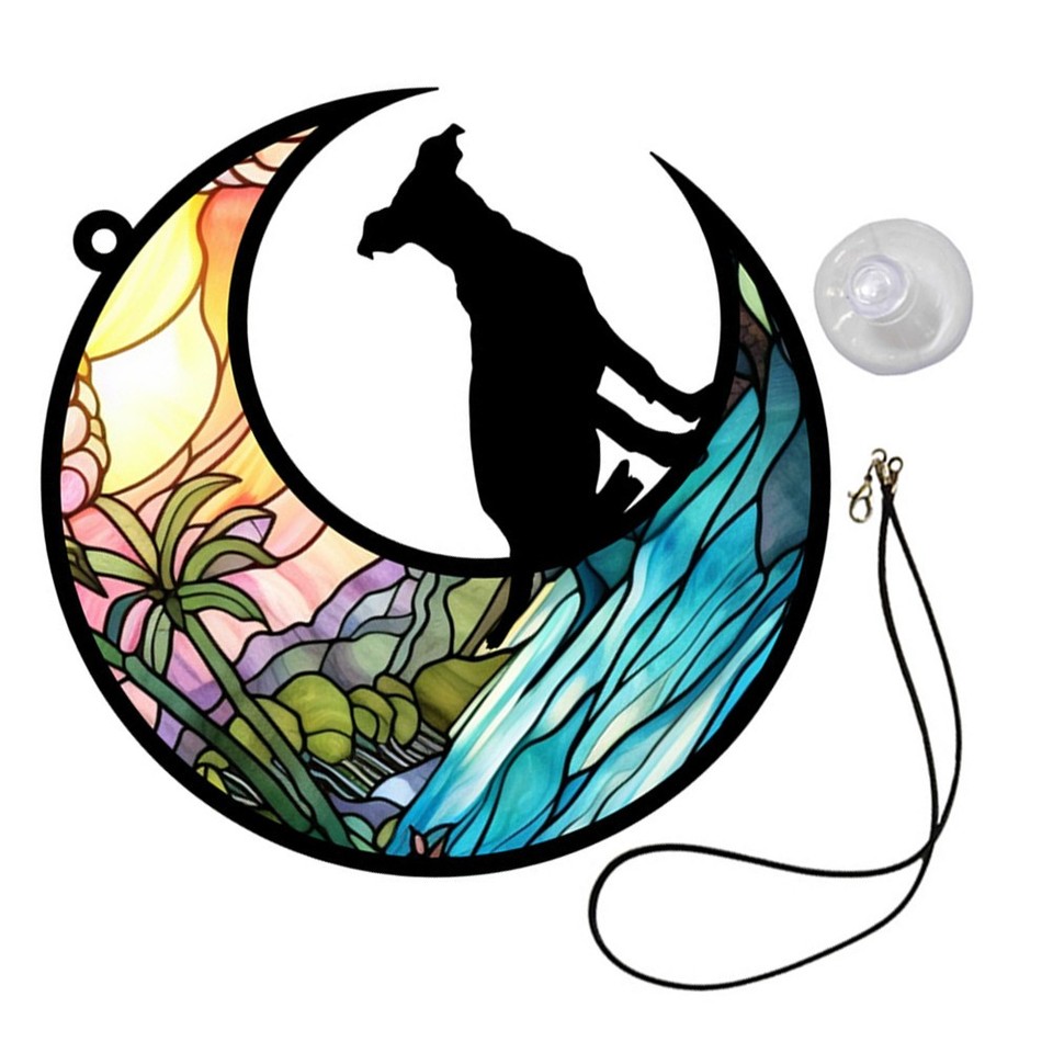 Home Decor Moon Shaped Wall Hanging Living Room Decorative Accessories ...