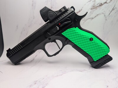 Lok Style Thin Neon Green Grips. Fits CZ Shadow 2, SP01, 75 | eBay
