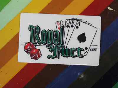 vtg 1990s Fuct Clothing skateboard Streetwear sticker Royal Fuct spoof ...