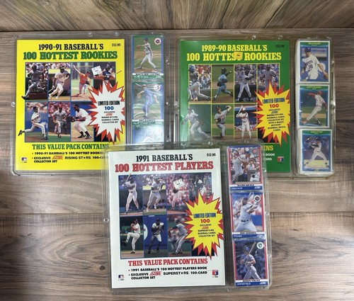 1989-90, 1990-91, 1991 Ltd Edition Score Baseball's 100 Hottest Rookies ...