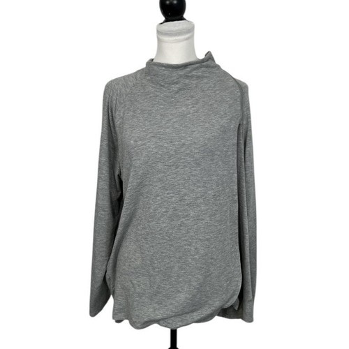 Copper Fit Long Sleeve Knit Shirt Top Plus Size XXL Gray Cross Front ...