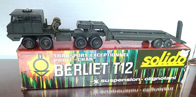 SOLIDO #211 ARMY BERLIET T12 TANK TRANSPORTER, VINTAGE! ORIGINAL BOX | eBay