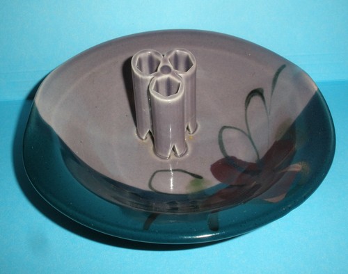 Vtg Ken Follette Art Pottery Flower Bud Vase Ink Quill Pen Holder ...