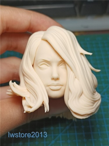 1:12 Head Sculpt Red Sonja Girl Long Hair Carved For 6" Female Figure ...